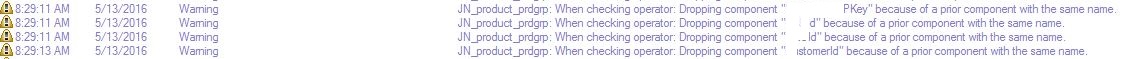 Dropping Component Because Of A Prior Component With The Same Name Warning In Datastage